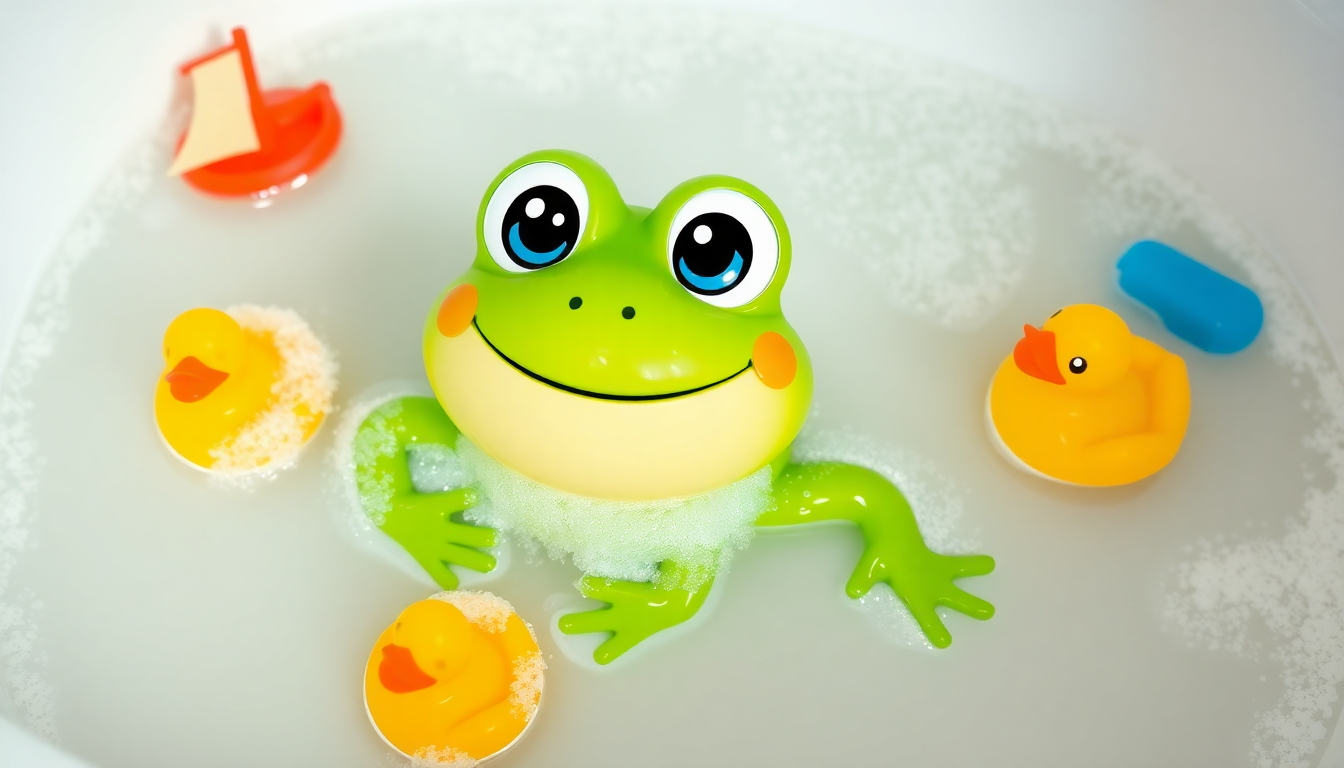 Discover the Delightful Cartoon Frog Bath Toy at Children Toys Store