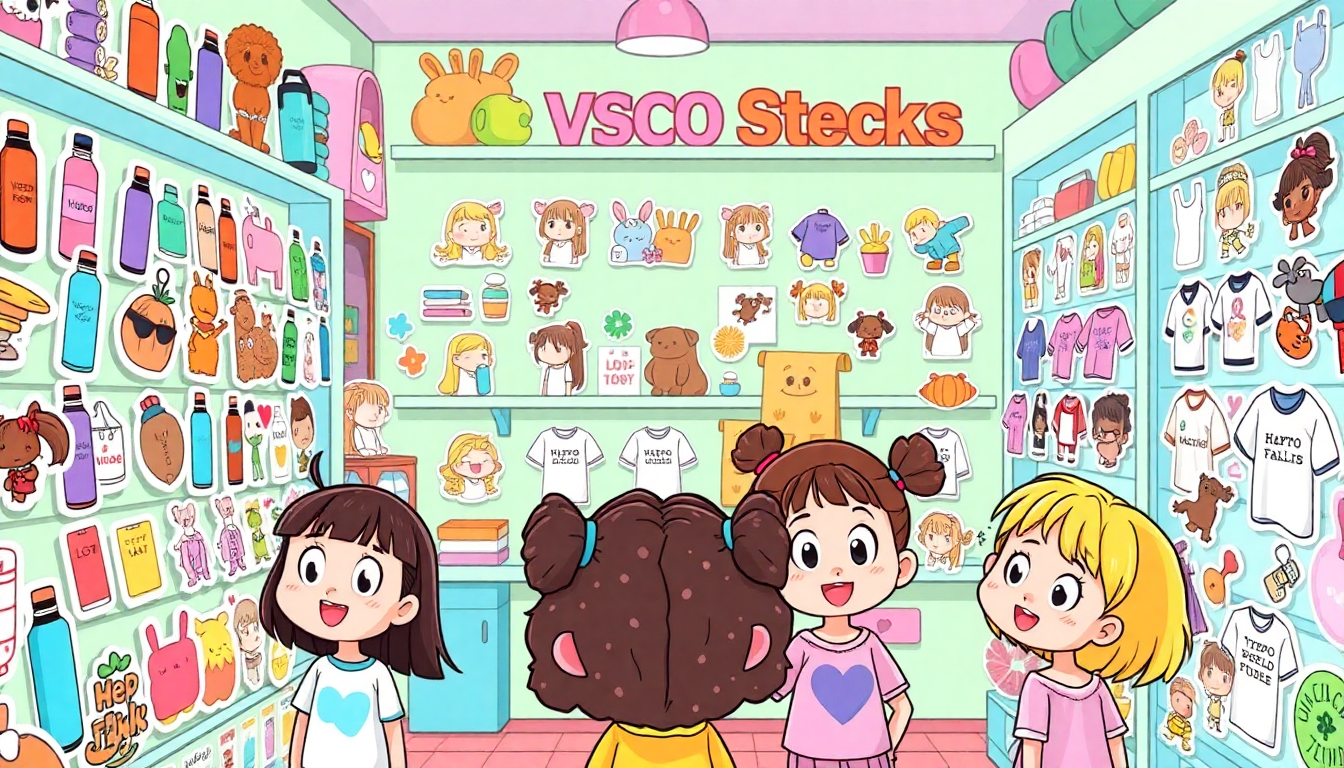 Unleash Your Child's Inner VSCO Girl with Cute Cartoon Stickers from C ...