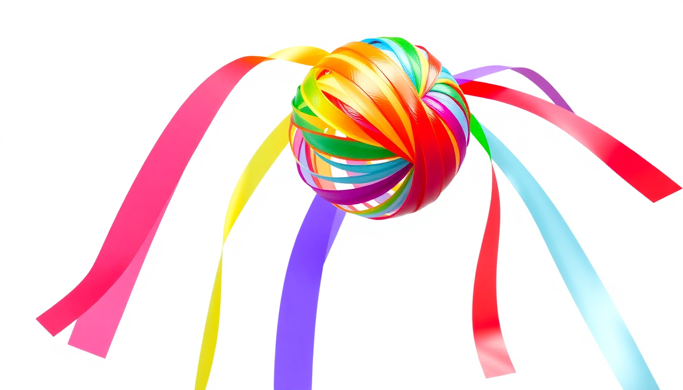 Discover the Joy of the Hand Throwing Ribbon Rainbow Ball at Children ...