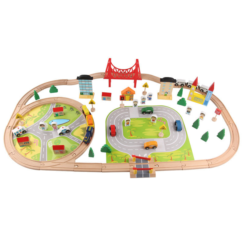 Children's Train Track Set Assembling Building Blocks Toys – Children ...