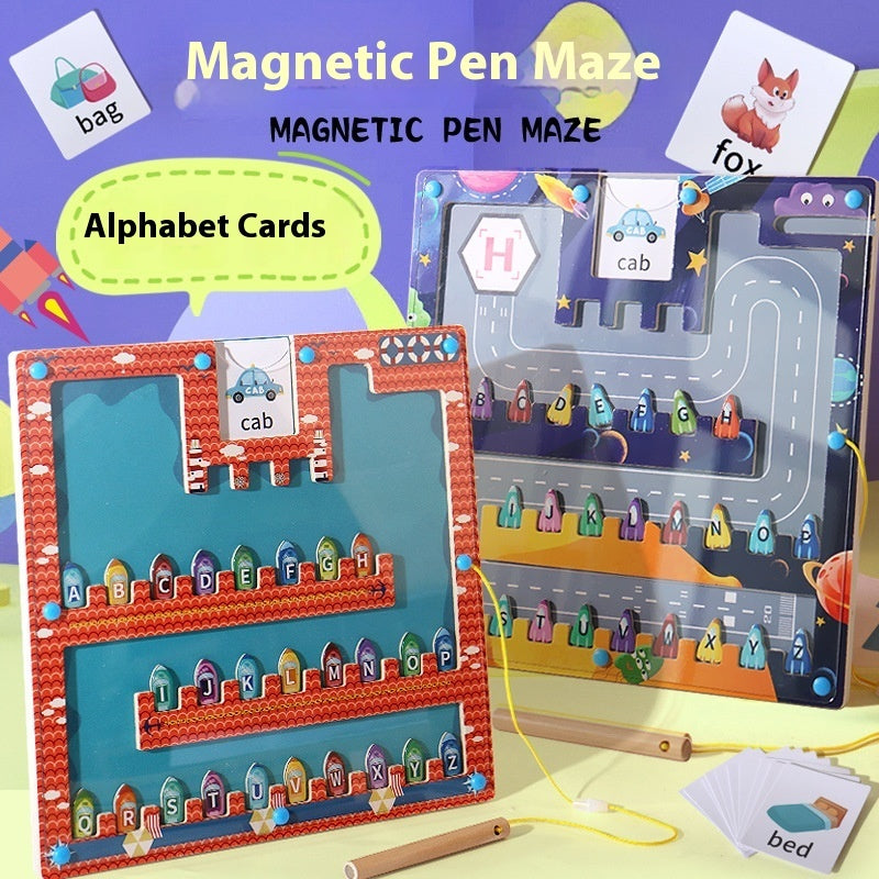 Magnetic Letters Matching Walking Parking Maze Letters – Children Toys ...