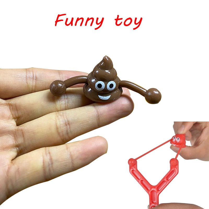 Funny Poop Ejection Toy Slingshot Fake Poop Ant stress – Children Toys ...